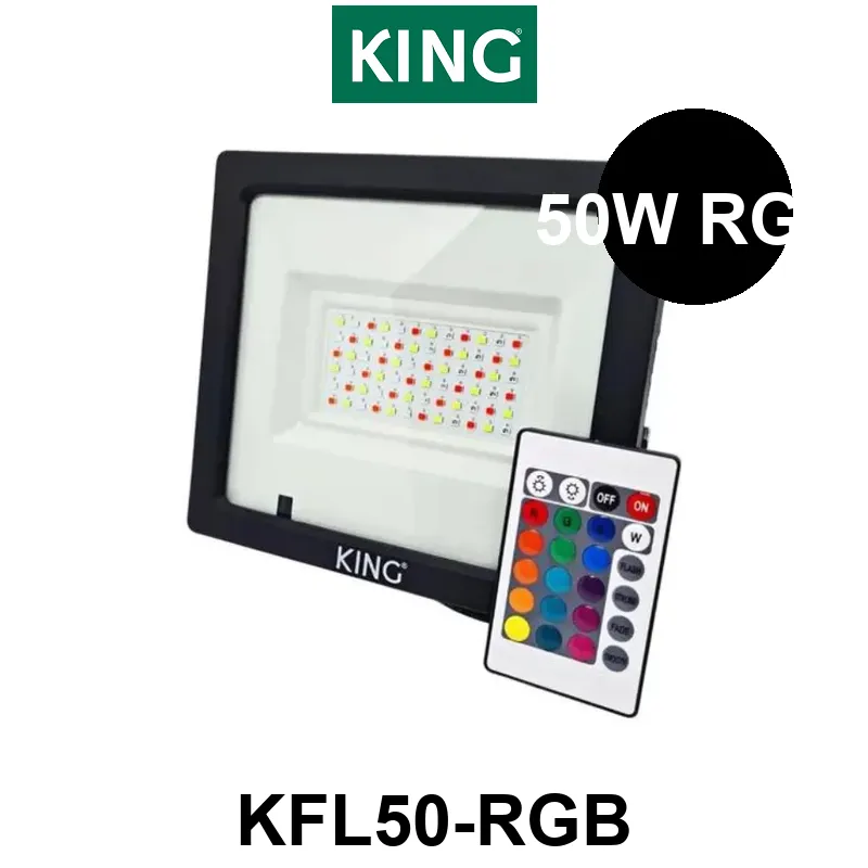 REFLECTOR LED KING 50W AC185-260V RGB CONTROL REMOTO RF – Electricidad ...